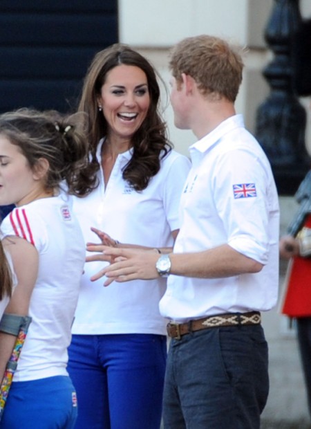 Kate Middleton And Prince Harry Flirt As They Welcome Olympic Torch ...