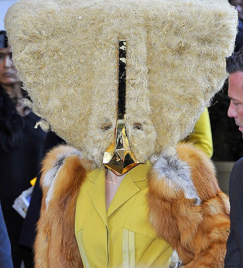 Lady Gaga Chicken Mask and Mustache Photos - ARTPOP Promotion | Celeb ...