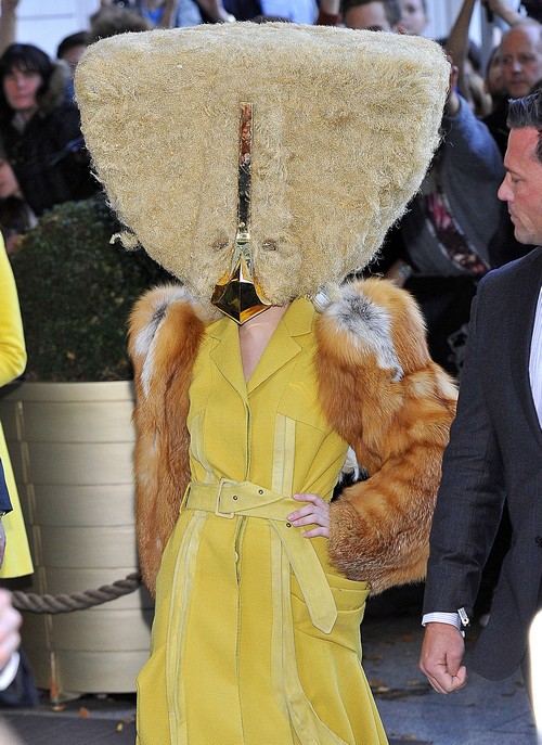 Lady Gaga Chicken Mask and Mustache Photos - ARTPOP Promotion | Celeb ...